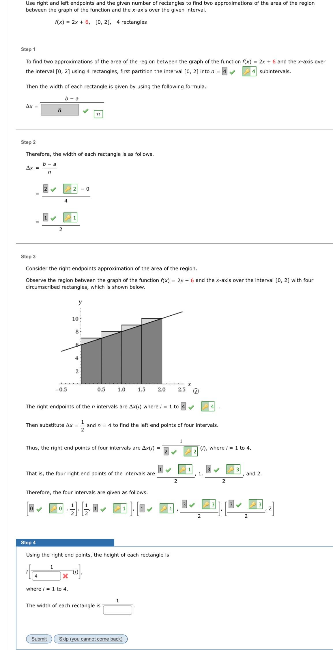 Solved Use right and left endpoints and the given number of | Chegg.com