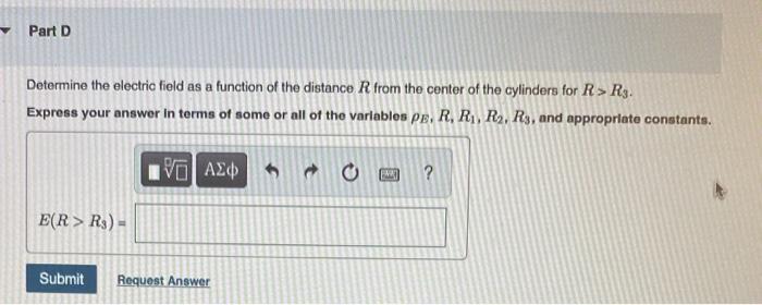 Solved - Part B Determine the electro field as a function of | Chegg.com