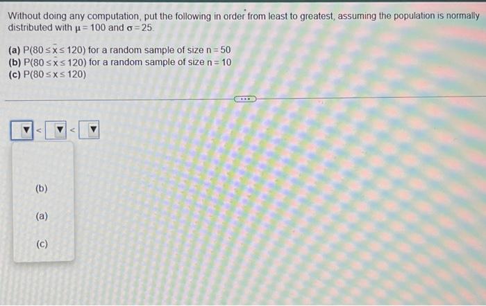 Solved Without doing any computation, put the following in | Chegg.com
