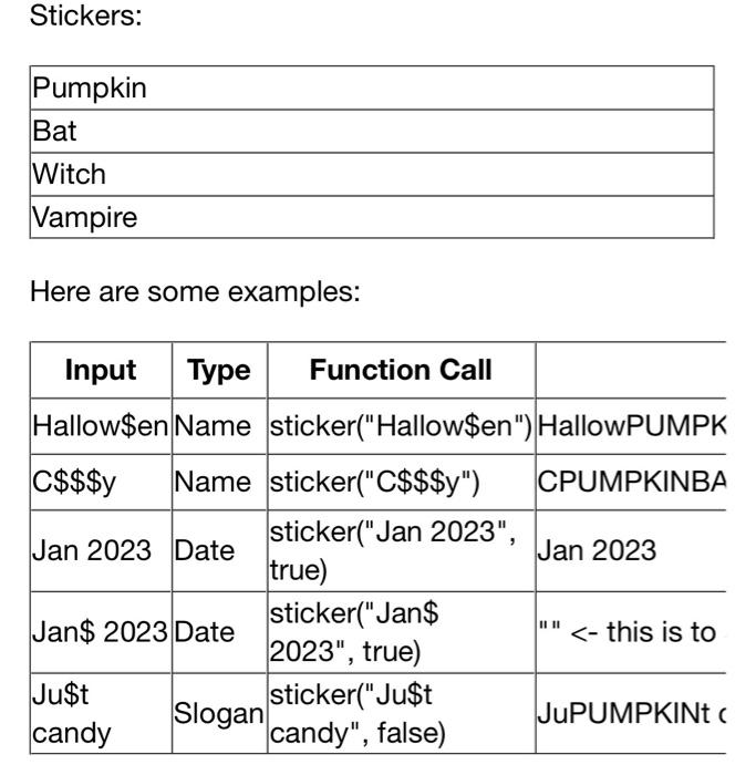 Solved Halloween is fast approaching and you are working at | Chegg.com