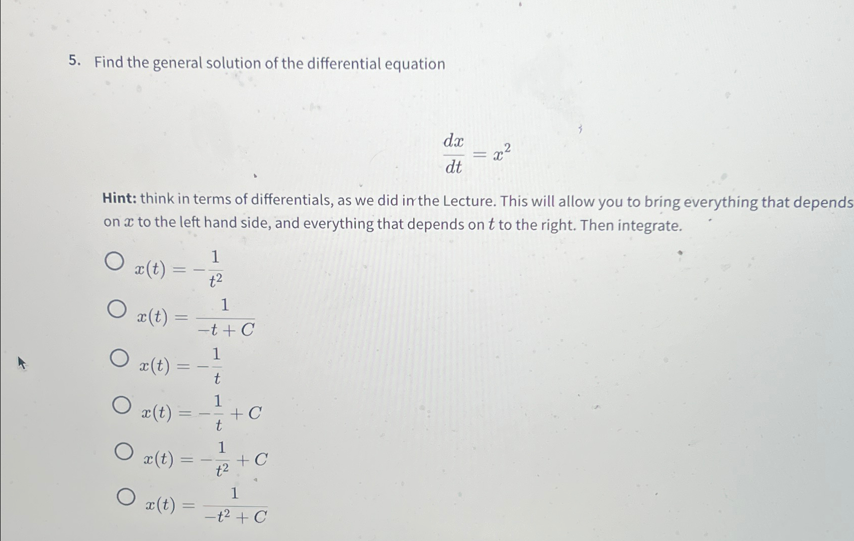 Find the general solution of the differential | Chegg.com