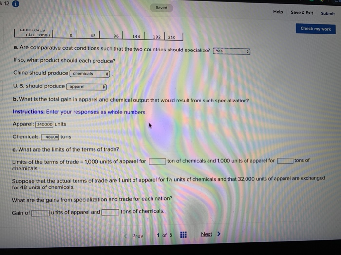 Solved k 12 Saved Help Save & Exit Submit Check my work | Chegg.com