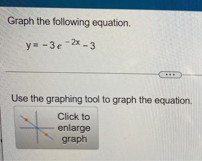 Solved Graph the following equation. - 2X-3 - y= -3 e- Use | Chegg.com