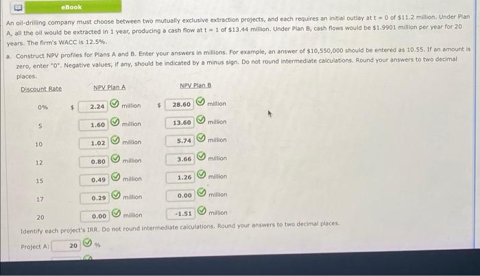 Solved Discount Rate NPV Plan A NPV Plan B 0% $ 2.24 ♡ | Chegg.com