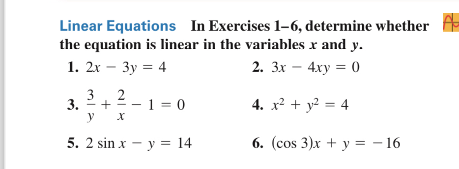 Solved Linear Equations In Exercises 1-6, ﻿determine whether | Chegg.com