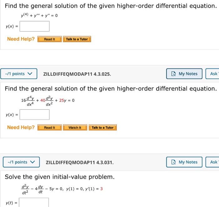 Solved Find the general solution of the given higher-order | Chegg.com