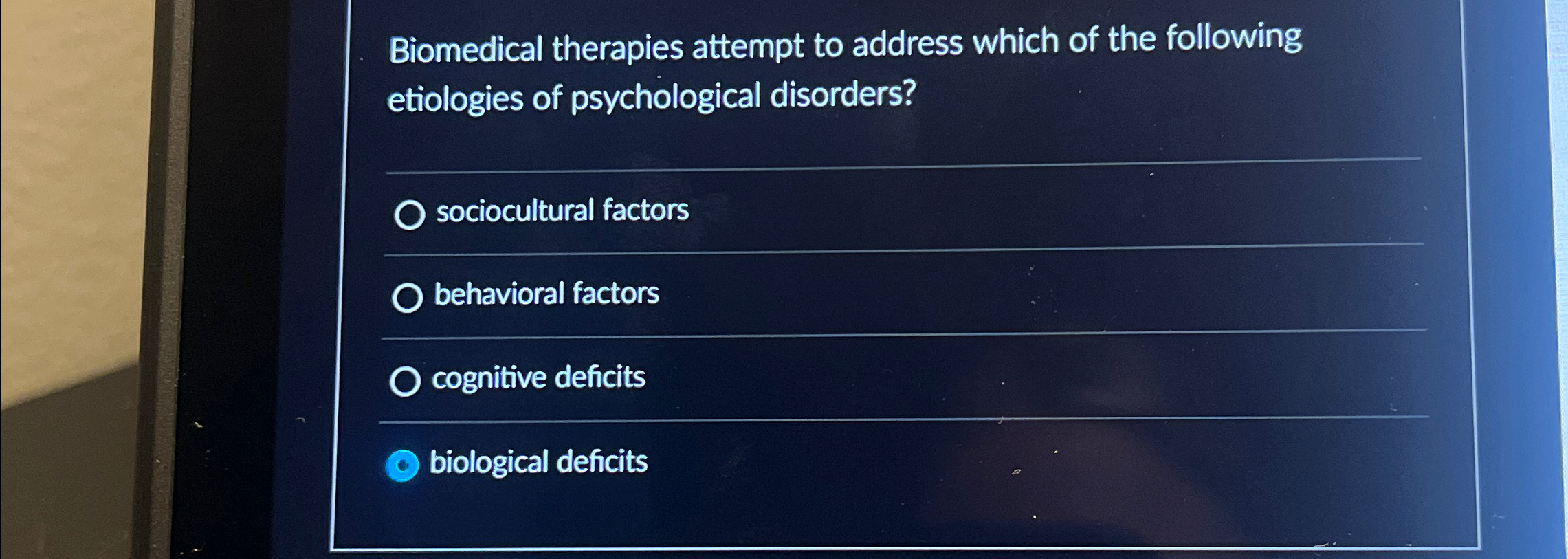 Solved Biomedical therapies attempt to address which of the | Chegg.com