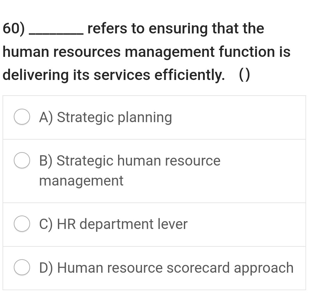 Solved refers to ensuring that thehuman resources management | Chegg.com