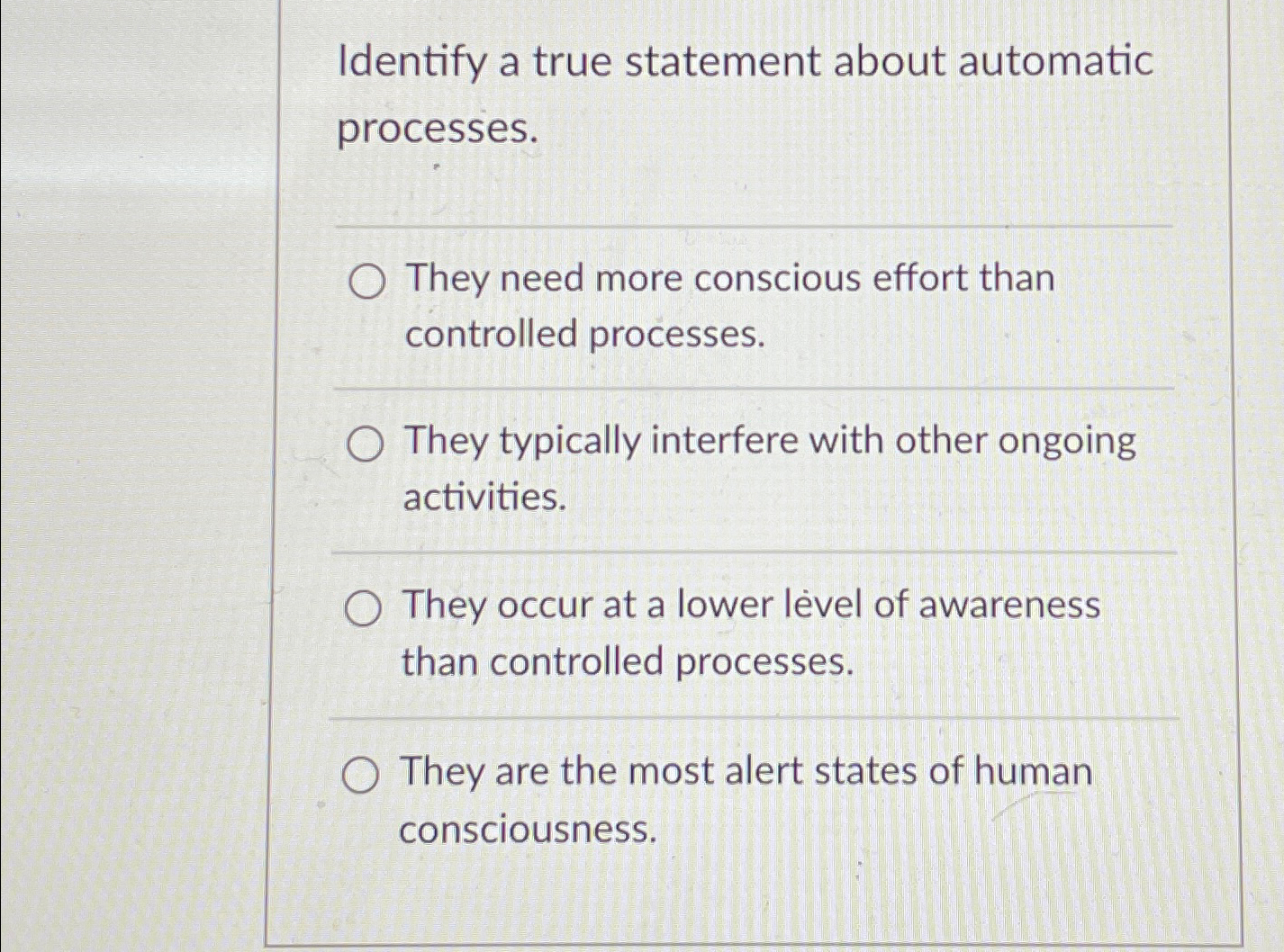 Solved Identify a true statement about automatic | Chegg.com