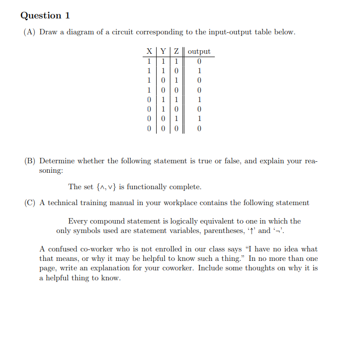 Question 1(A) ﻿Draw a diagram of a circuit | Chegg.com