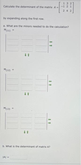 Solved Calculate the determinant of the matrix | Chegg.com