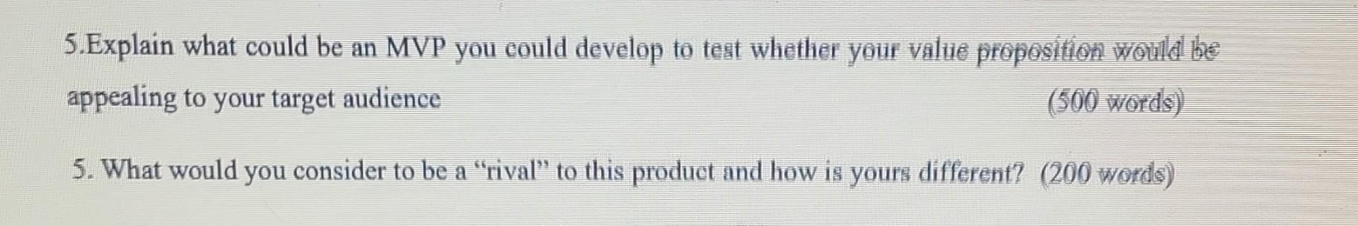 Solved What would you consider to be a "rival" to this | Chegg.com