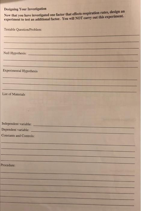 Cellular Processes: Energy and Communication AP Lab | Chegg.com