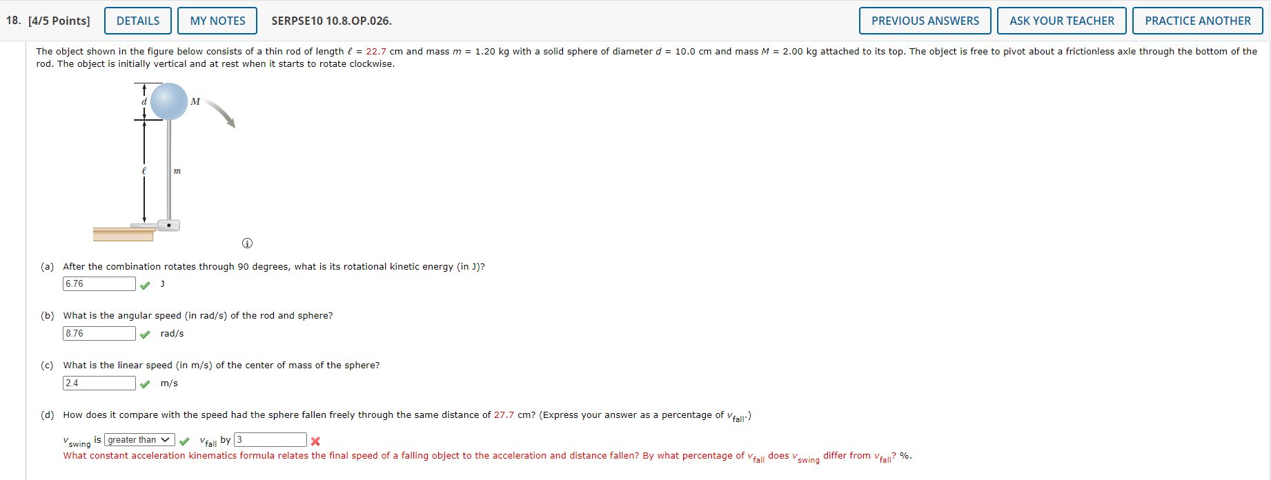 Solved [0/2 ﻿Points] ﻿SERPSE10 10.8.P.028. ﻿are released | Chegg.com