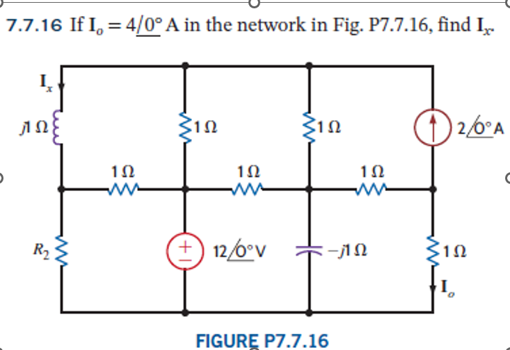 Solved 7.7.16 ﻿If Io=40°A ﻿in the network in Fig. P7.7.16, | Chegg.com