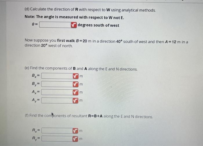 Solved 1. ANALYTICAL METHOD OF ADDING VECTORS Solve the same | Chegg.com