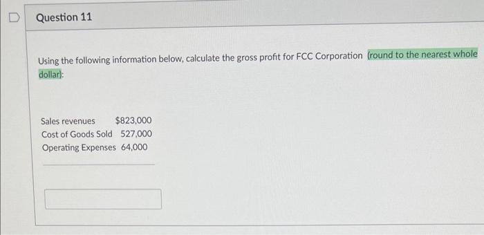 Solved Using the following information below, calculate the | Chegg.com