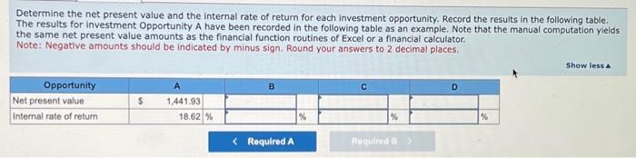 Solved please fill out in table form using the PVA and PV | Chegg.com