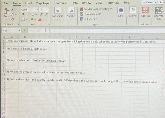 Solved please do on microsoft excel and show how its done | Chegg.com