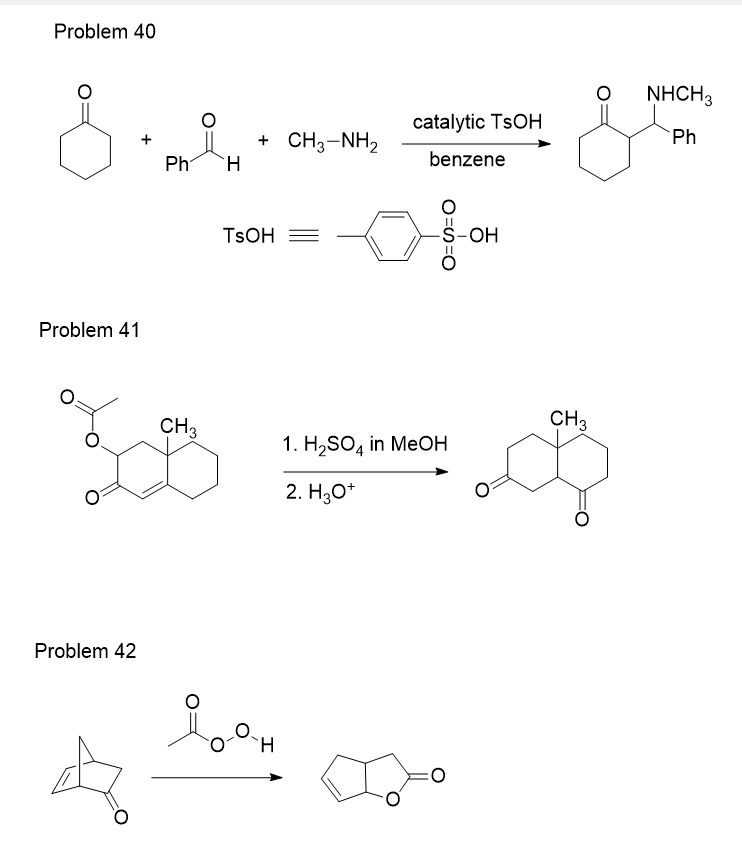 Solved Please provide mechanisms for the three reactions. | Chegg.com