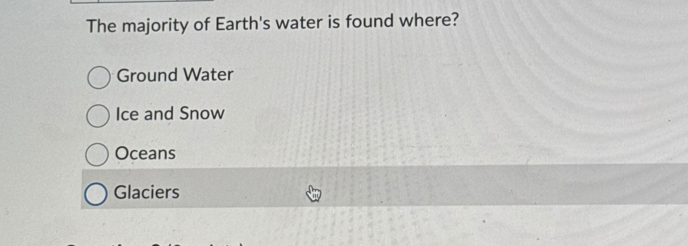 High Quality SOLUTION The majority of Earth's water is found where ...