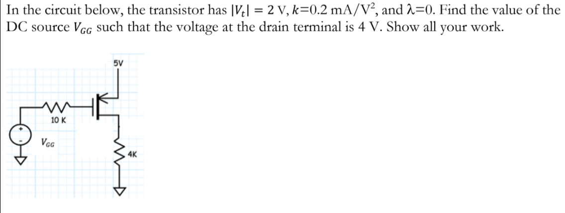 Solved In the circuit below, the transistor has | Chegg.com