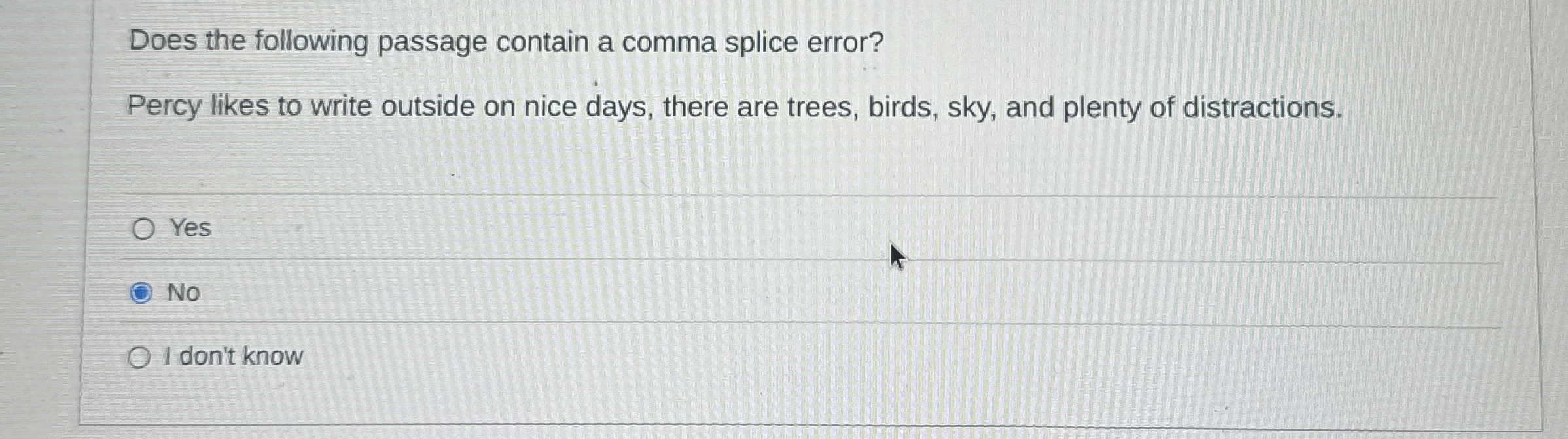 Solved Does the following passage contain a comma splice | Chegg.com