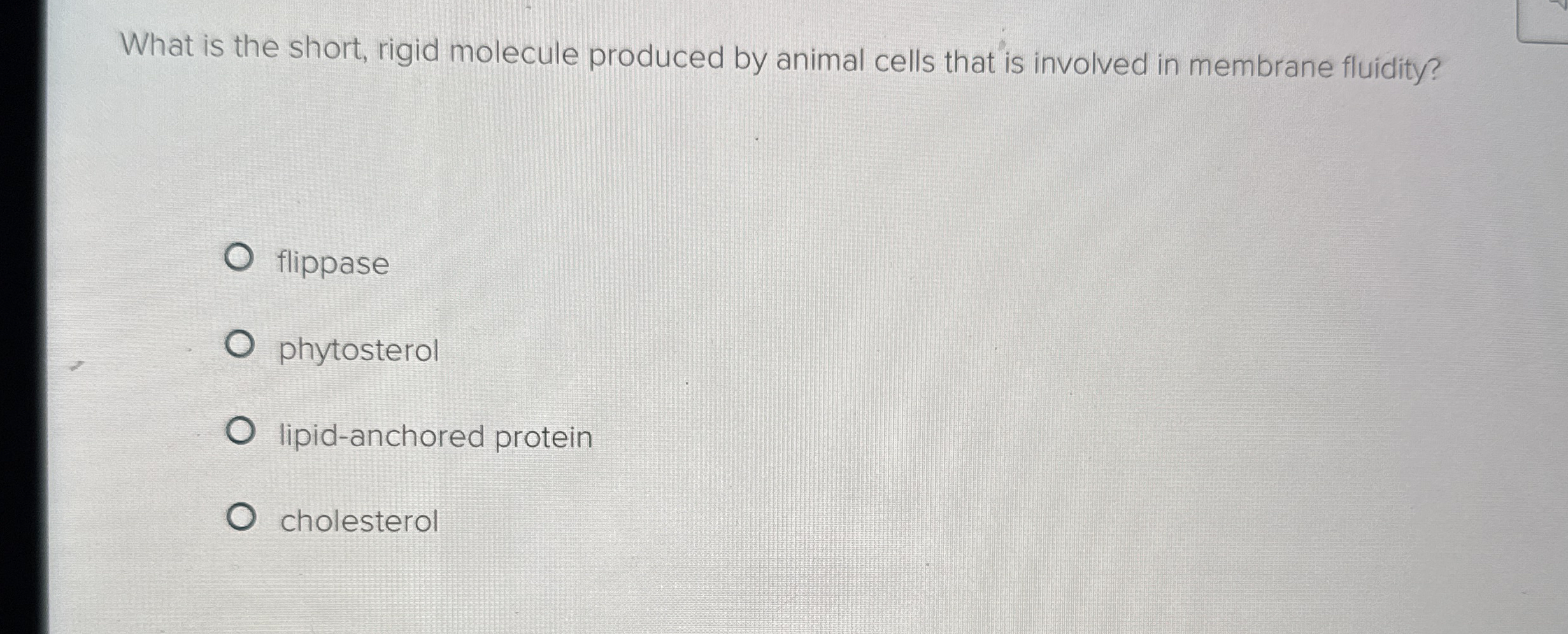 Solved What is the short, rigid molecule produced by animal | Chegg.com