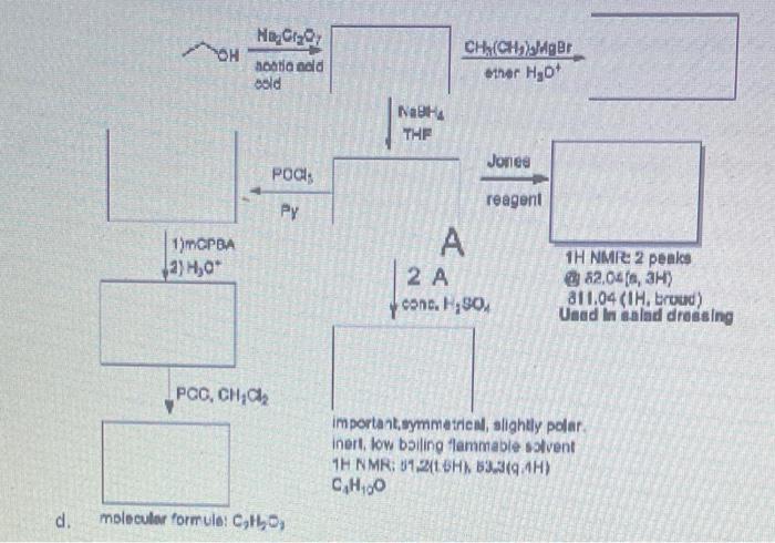 Solved d. molsculer form ule: C2H,C, d. molecular formula: | Chegg.com