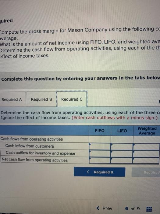 Solved Exercise 5-19A (Algo) Effect of inventory cost flow | Chegg.com