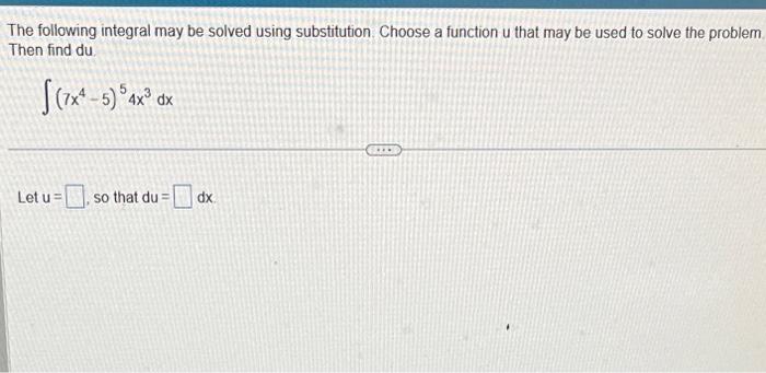 Solved The following integral may be solved using | Chegg.com