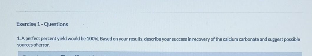 Solved Experiment 1 Data Table 1: Stoichiometry Values 1.50 | Chegg.com