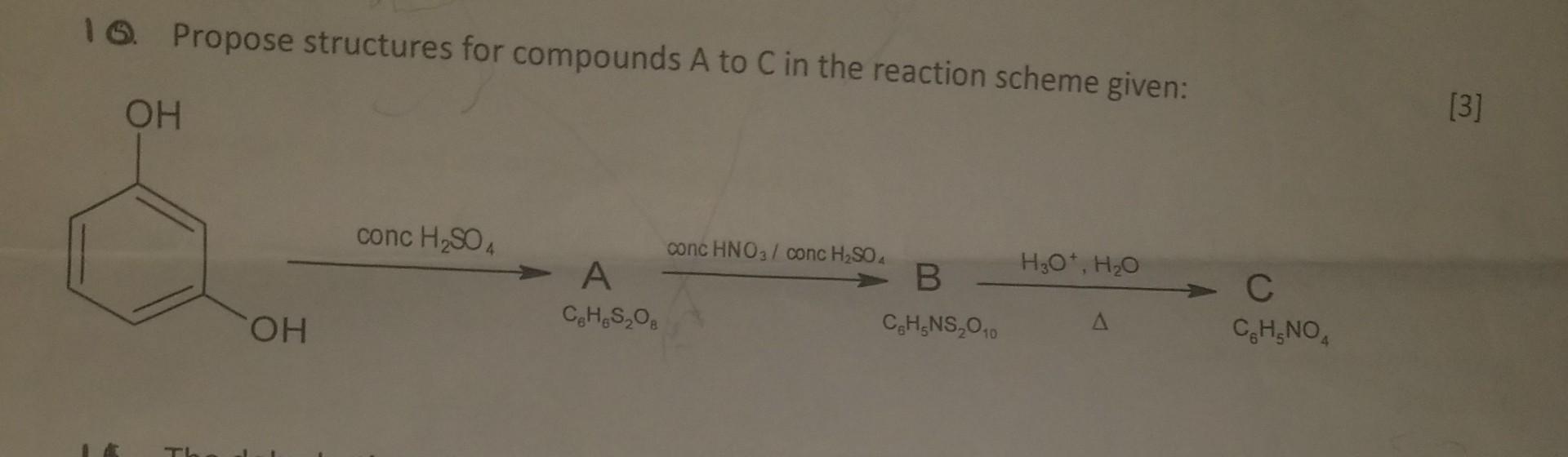 Solved 10. Propose structures for compounds A to C in the | Chegg.com
