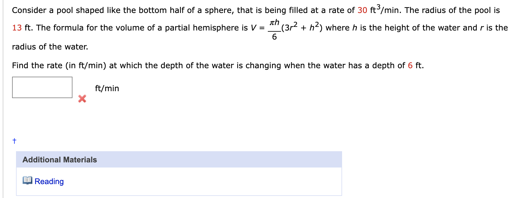 Solved Consider a pool shaped like the bottom half of a | Chegg.com