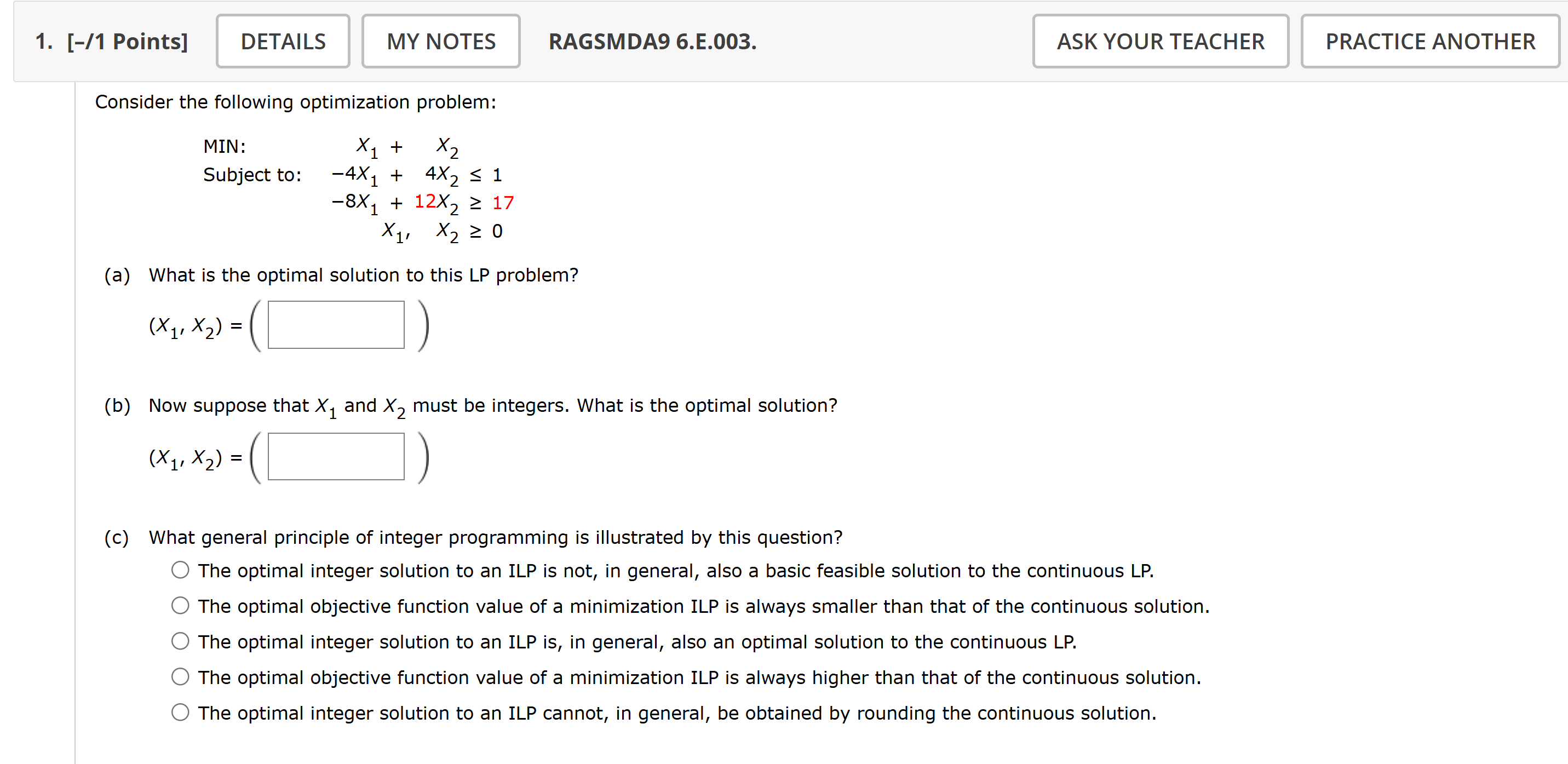 Solved Consider the following optimization problem:MIN: | Chegg.com