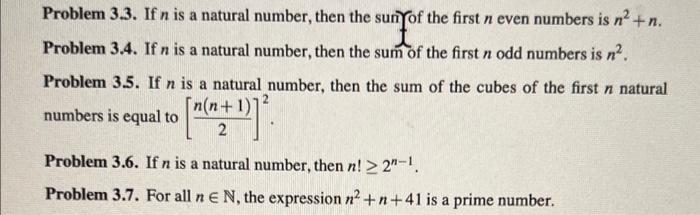 Solved Problem 3.3. If n is a natural number, then the sur) | Chegg.com