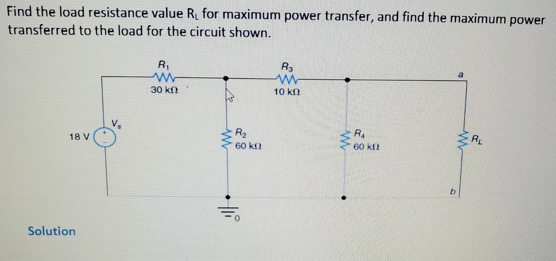 Solved Find the load resistance value Rį for maximum power | Chegg.com