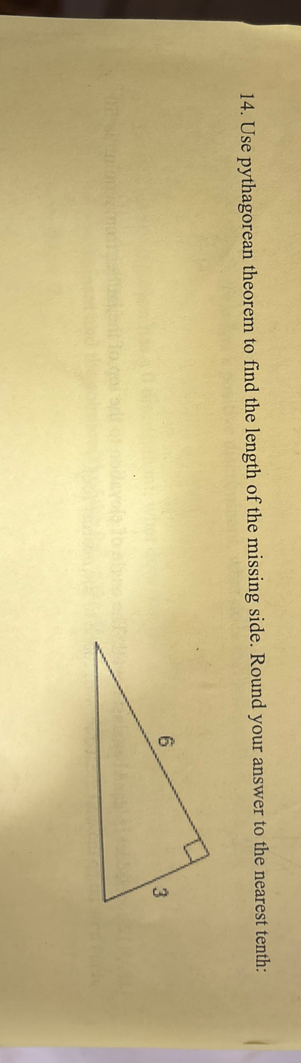 Solved Use pythagorean theorem to find the length of the | Chegg.com