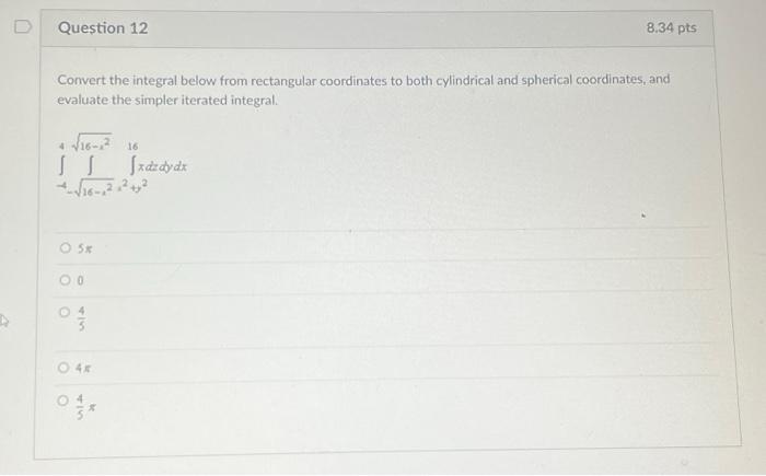 Solved Convert the integral below from rectangular | Chegg.com