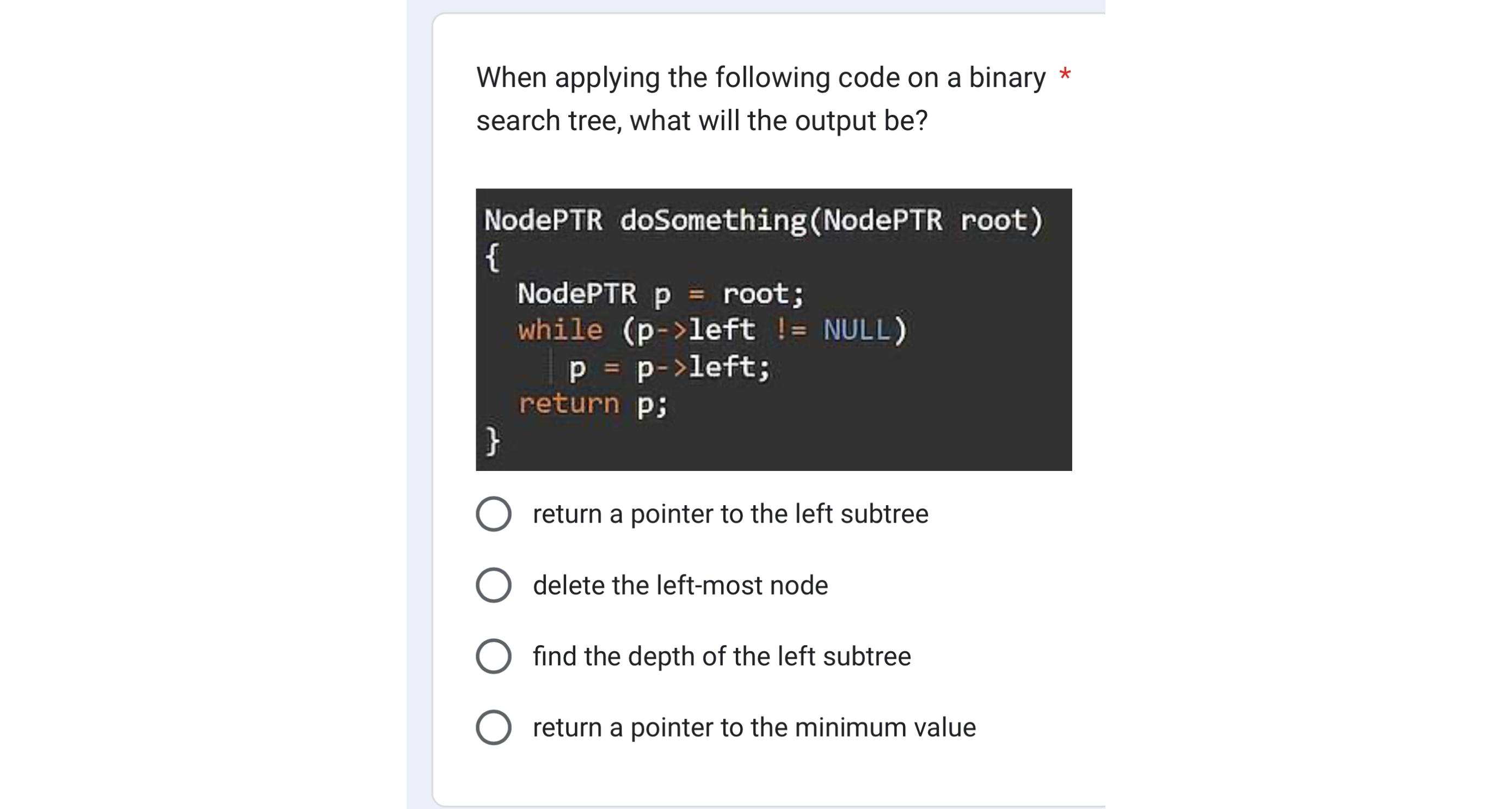 Solved When applying the following code on a binary * | Chegg.com