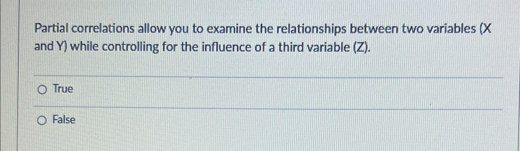 Solved Partial correlations allow you to examine the | Chegg.com