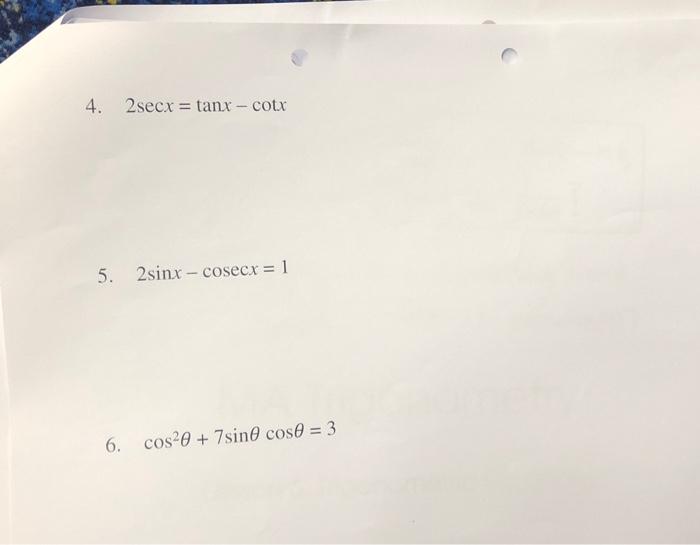 Solved Solving Equations with Compound Angles 1. Solve tan | Chegg.com