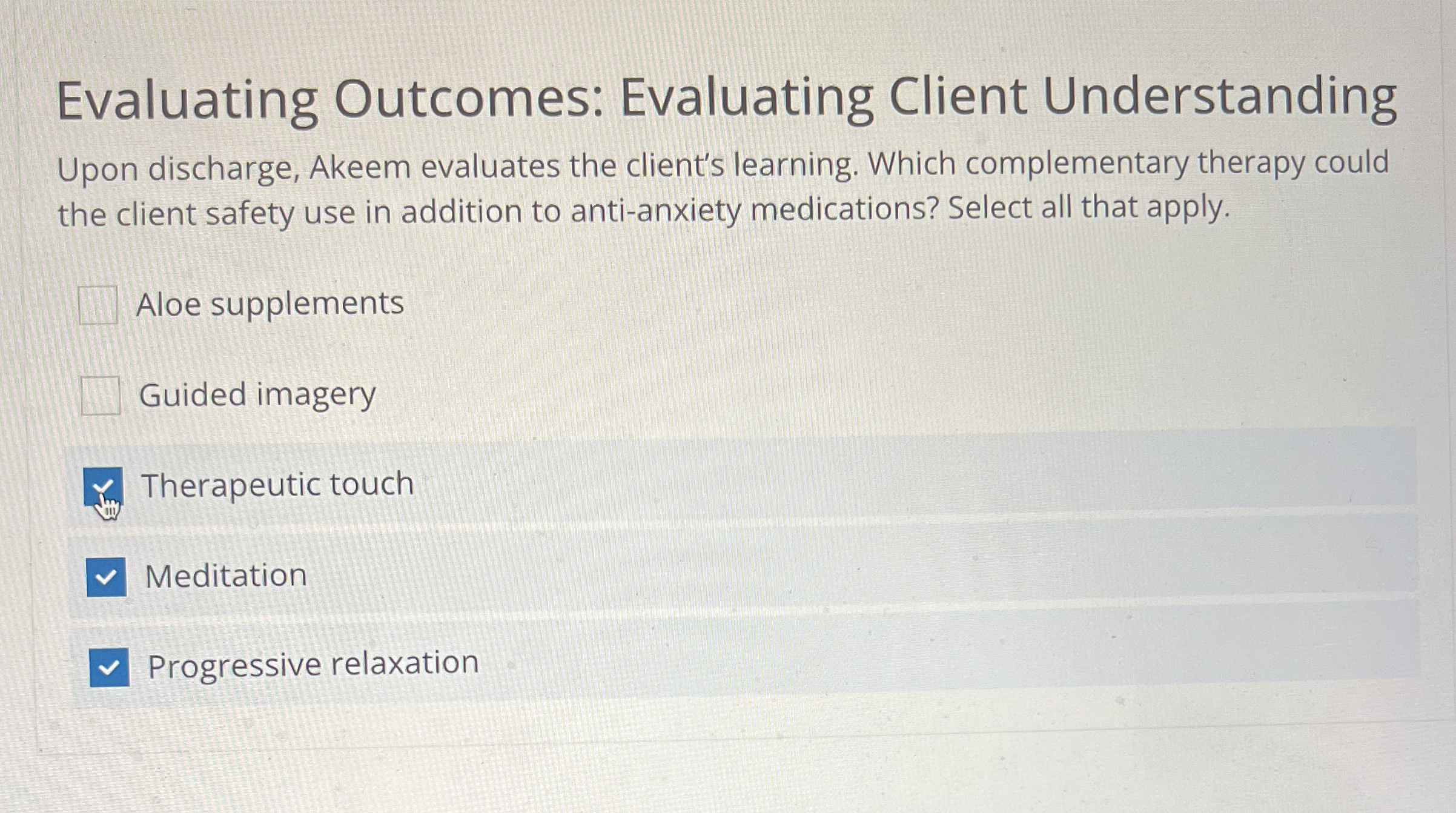 Solved Evaluating Outcomes: Evaluating Client | Chegg.com