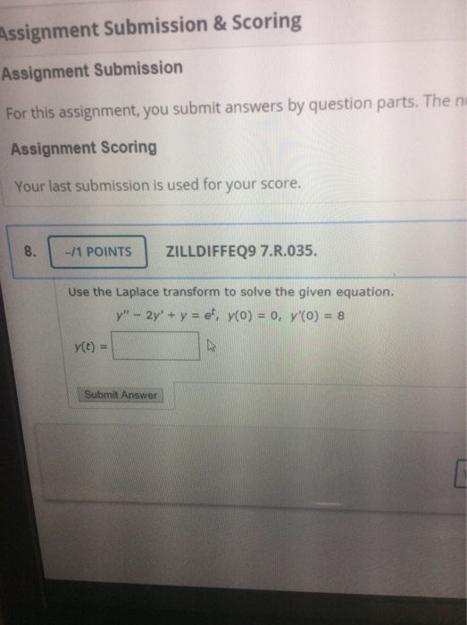 Solved Assignment Submission & Scoring Assignment Submission | Chegg.com