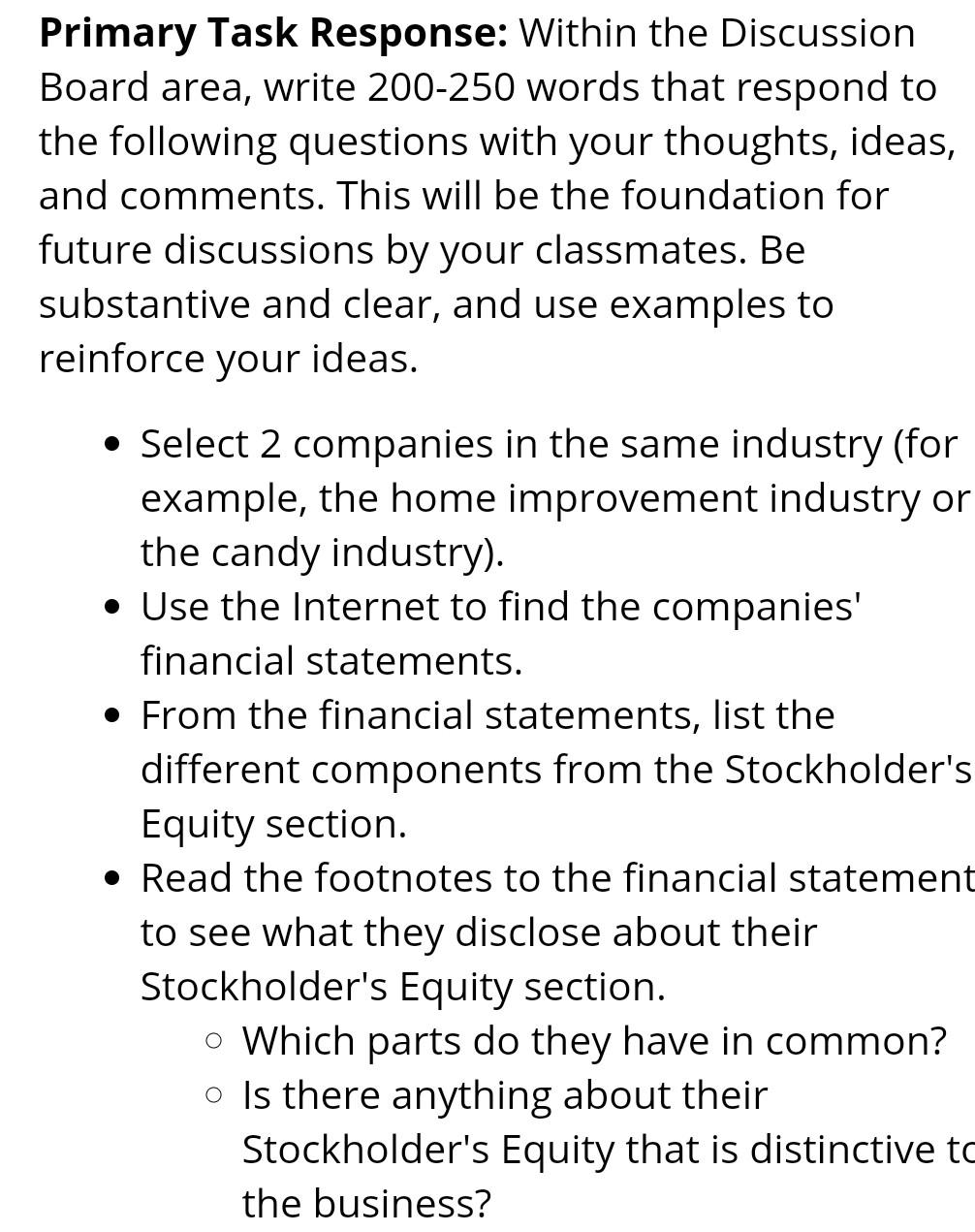 Solved Primary Task Response: Within the Discussion Board | Chegg.com