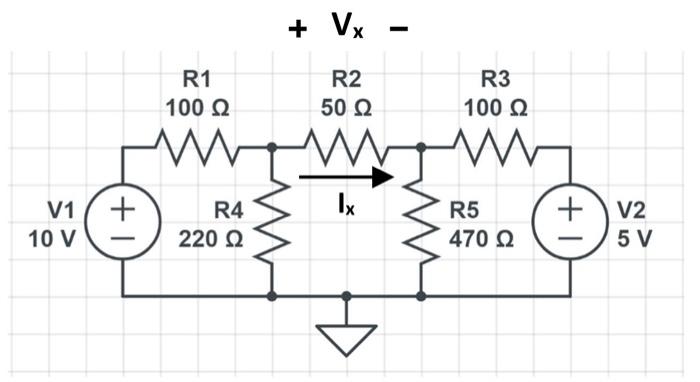 Solved Using superposition Find Vx and Ix for:A) When only | Chegg.com