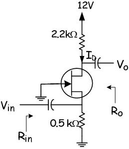 Solved Given the Common Gate (CG) JFET amplifier and JFET | Chegg.com