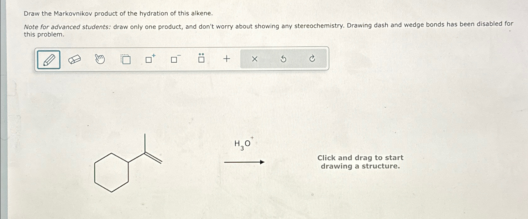 Solved Draw the Markovnikov product of the hydration of this | Chegg.com