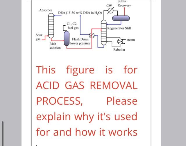 Solved Sulfur CW, Recovery Absorber DEA (15-30 w1% DEA in | Chegg.com