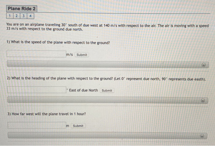 Solved Plane Ride 2 1 2 3 4 You are on an airplane traveling | Chegg.com